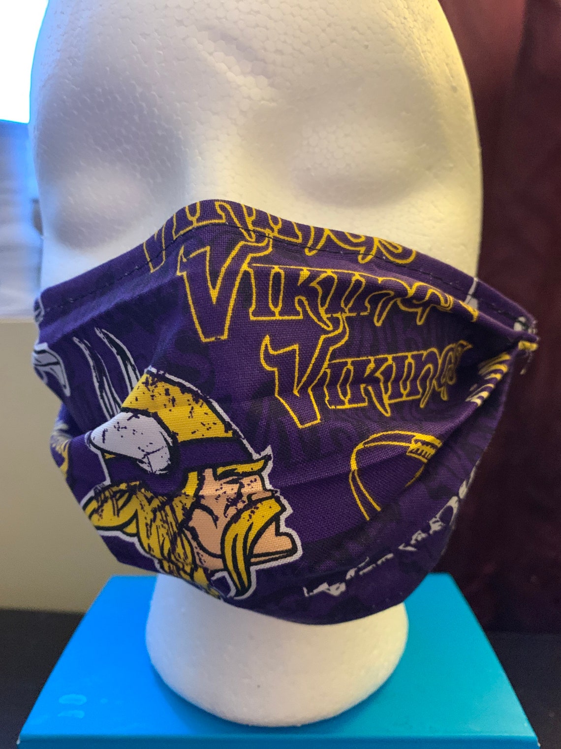 Minnesota Vikings Retro Face Mask | Etsy