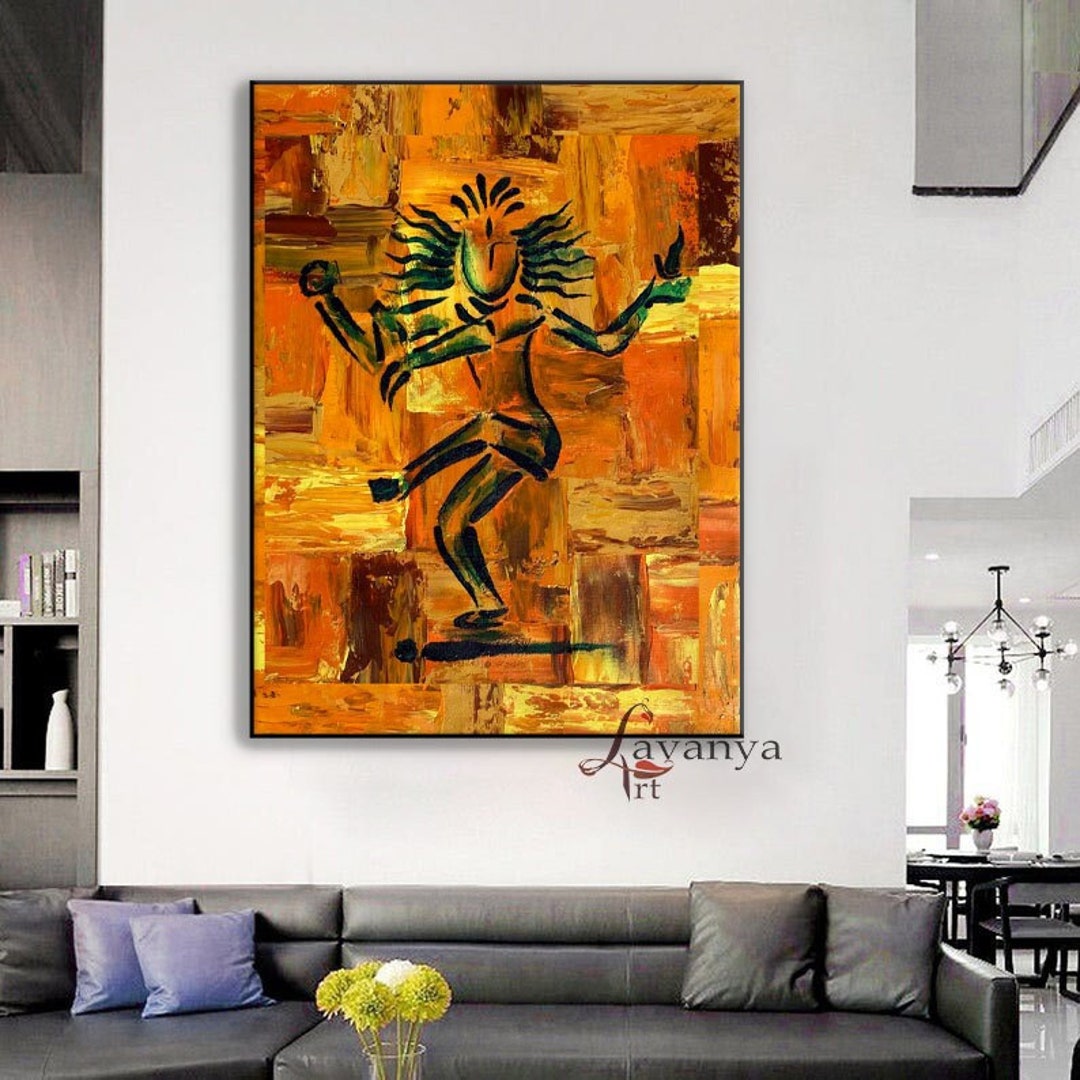 Shiva Art, Nataraja Painting, Indian Wall Art, Indian Decor,abstract ...
