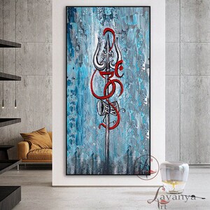 Indian Shiva Art, Lord Shiva Om Wall Art,om Shanti Painting,indian Wall Art,indian Decor ...