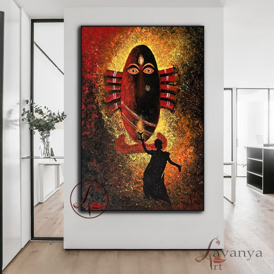 Lingabhairavi Devi Canvas, Isha Yoga, Sadhguru Wall Art,indian Decor ...