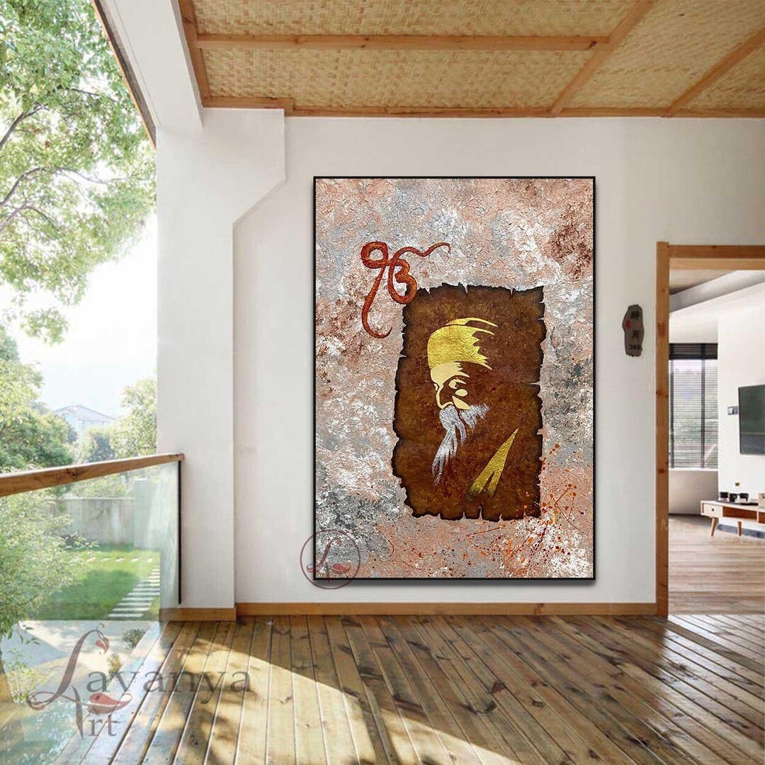 Guru Nanak Ek Onkar Sikh Art, Original Art, Abstract Sikhism Painting ...