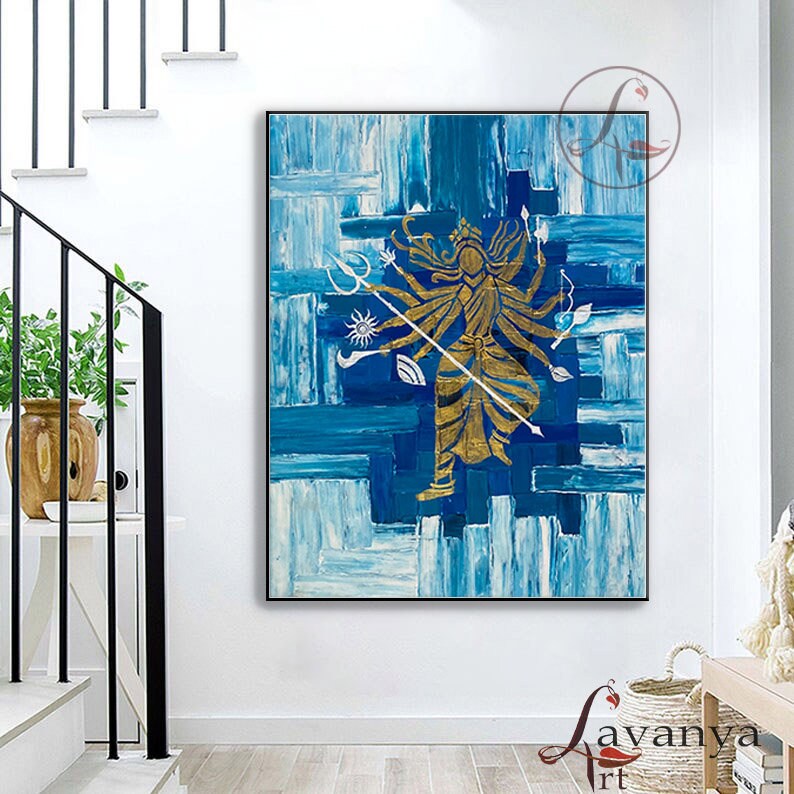 Goddess Maa Durga Contemporary Modern Abstract Style - Etsy