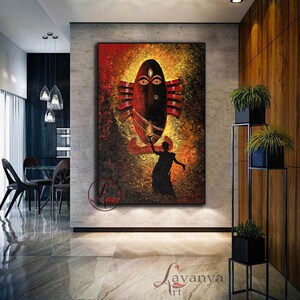 Lingabhairavi Devi Canvas, Isha Yoga, Sadhguru Wall Art,indian Decor ...