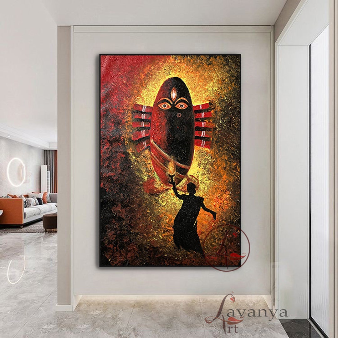Lingabhairavi Devi Canvas Isha Yoga Sadhguru Wall Artindian - Etsy