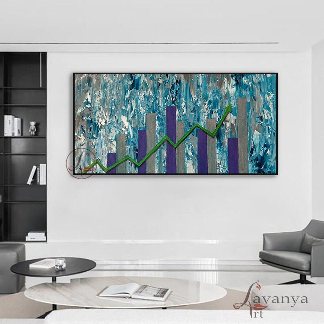 Office Painting Financial Industry Graph,oil Painting on Canvas,stock ...