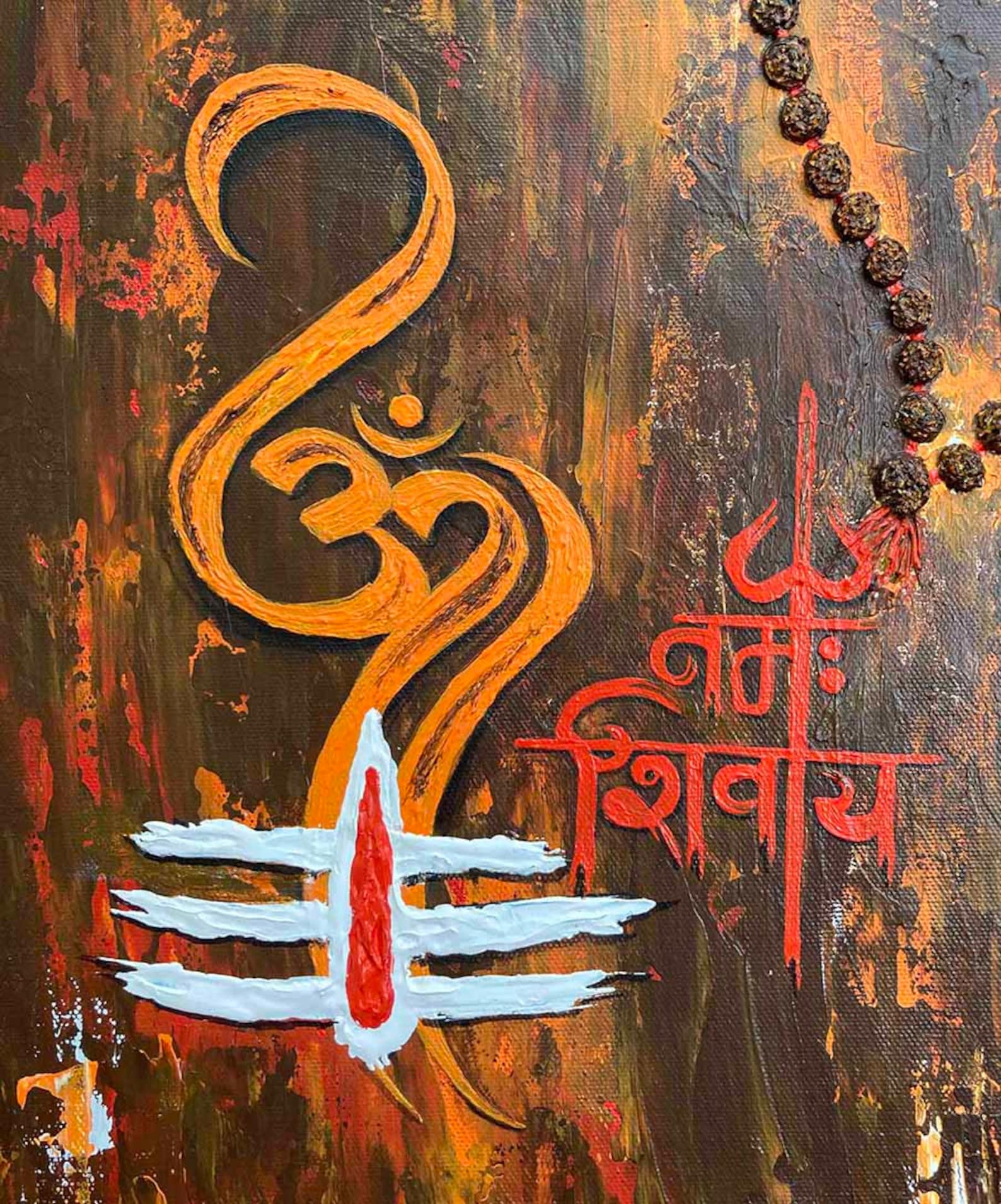 Buy Indian Wall Art Om Namah Shivay Indian Decor Abstract Online in India - Etsy