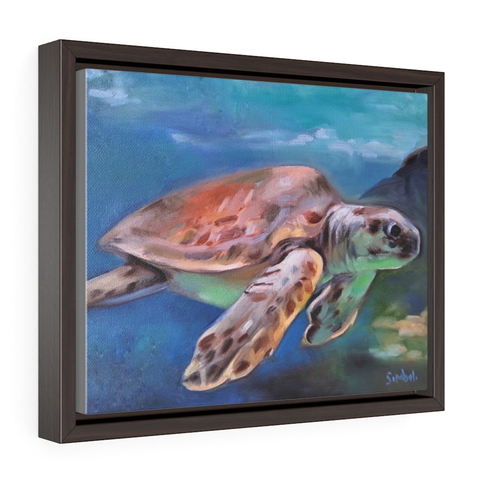 Original Sea Turtle Art Print Original Loggerhead Turtle | Etsy