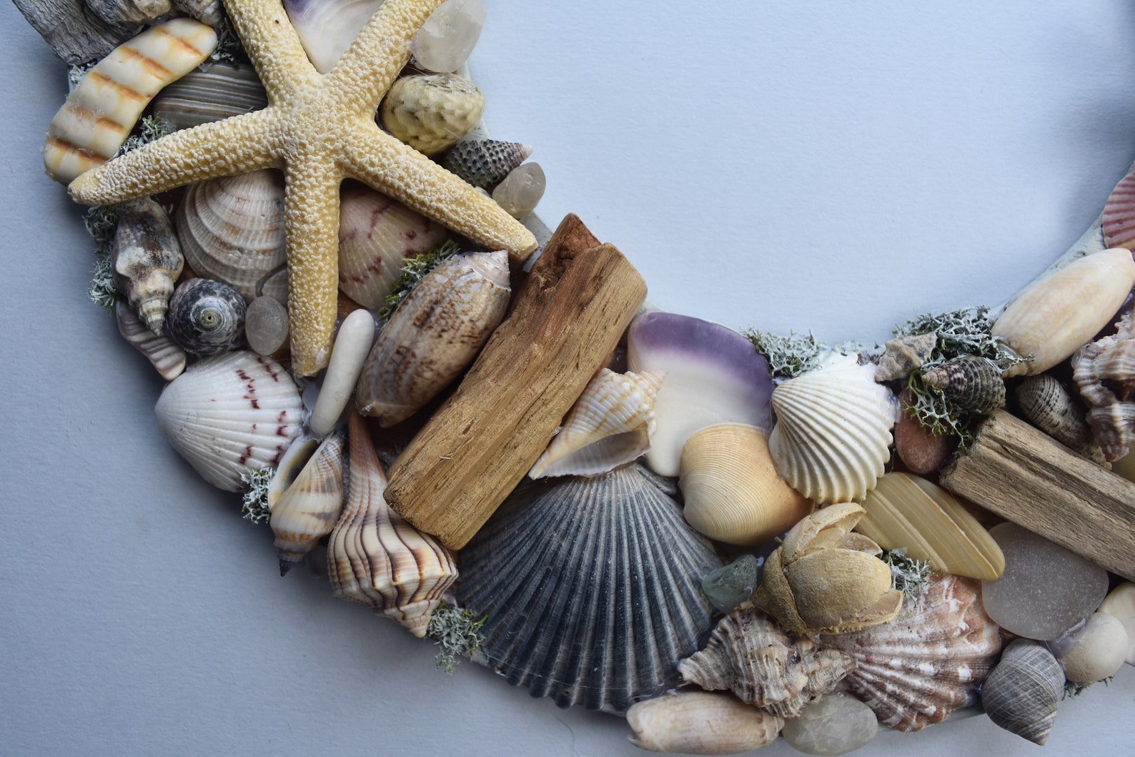 Rustic Shell Wreath Seashell Decor Driftwood Wreath | Etsy