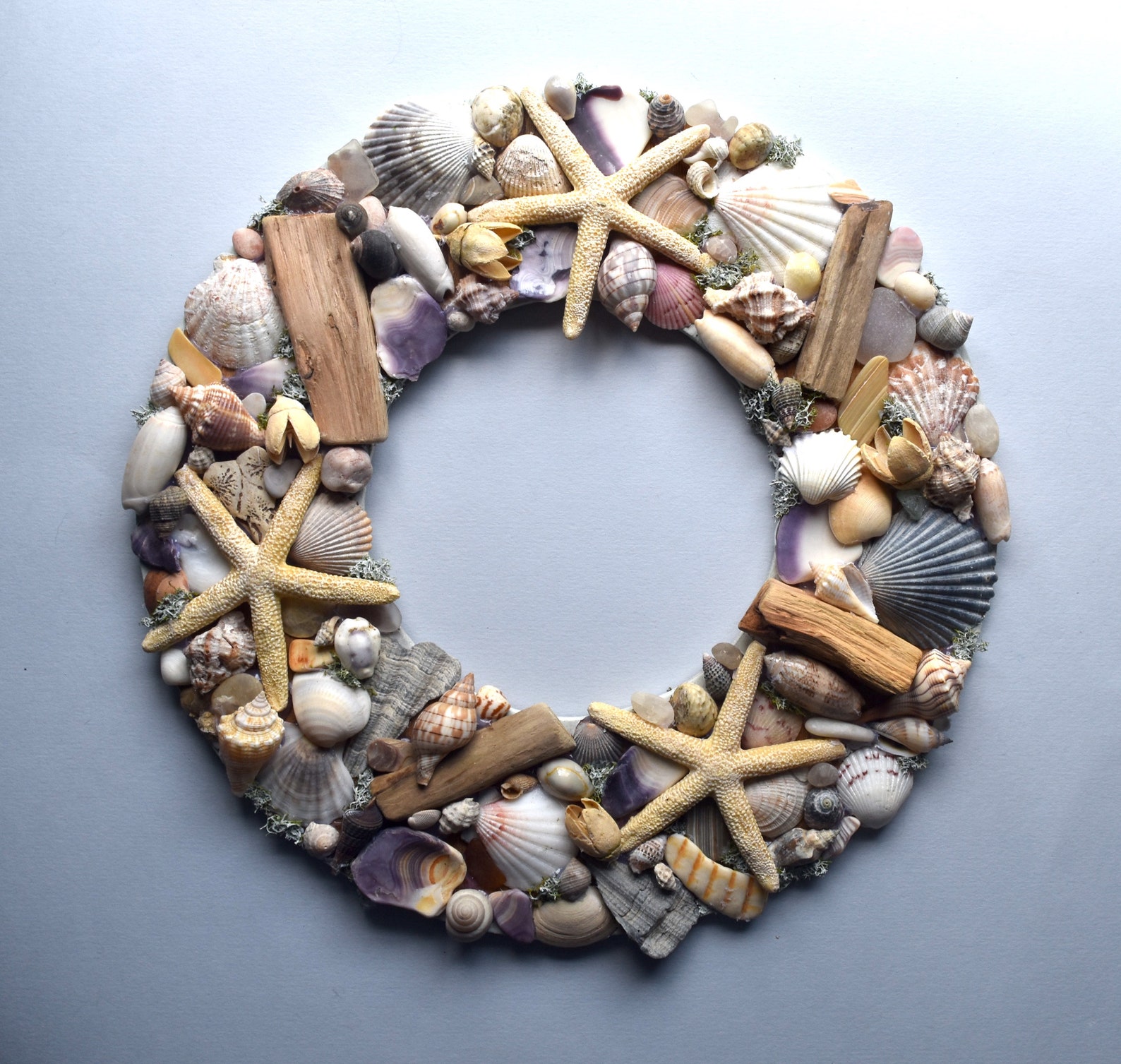 Rustic Shell Wreath Seashell Decor Driftwood Wreath | Etsy