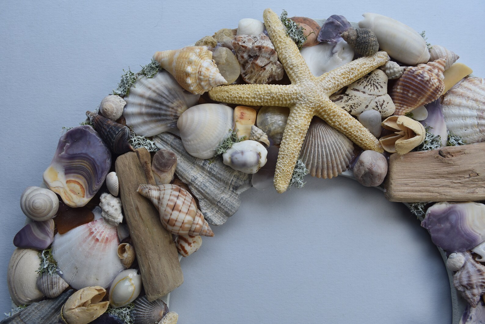 Rustic Shell Wreath Seashell Decor Driftwood Wreath | Etsy