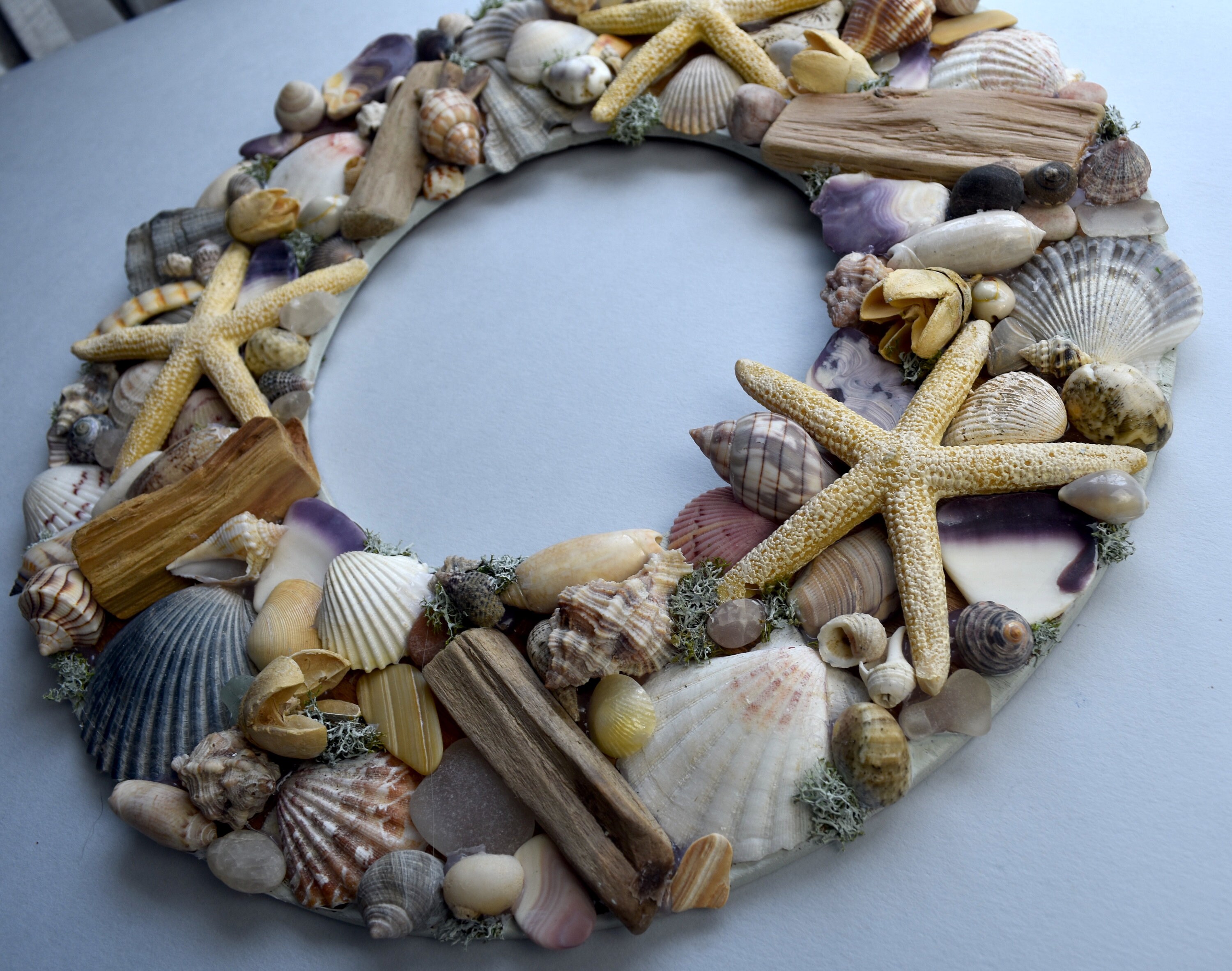 Rustic Shell Wreath Seashell Decor Driftwood Wreath | Etsy