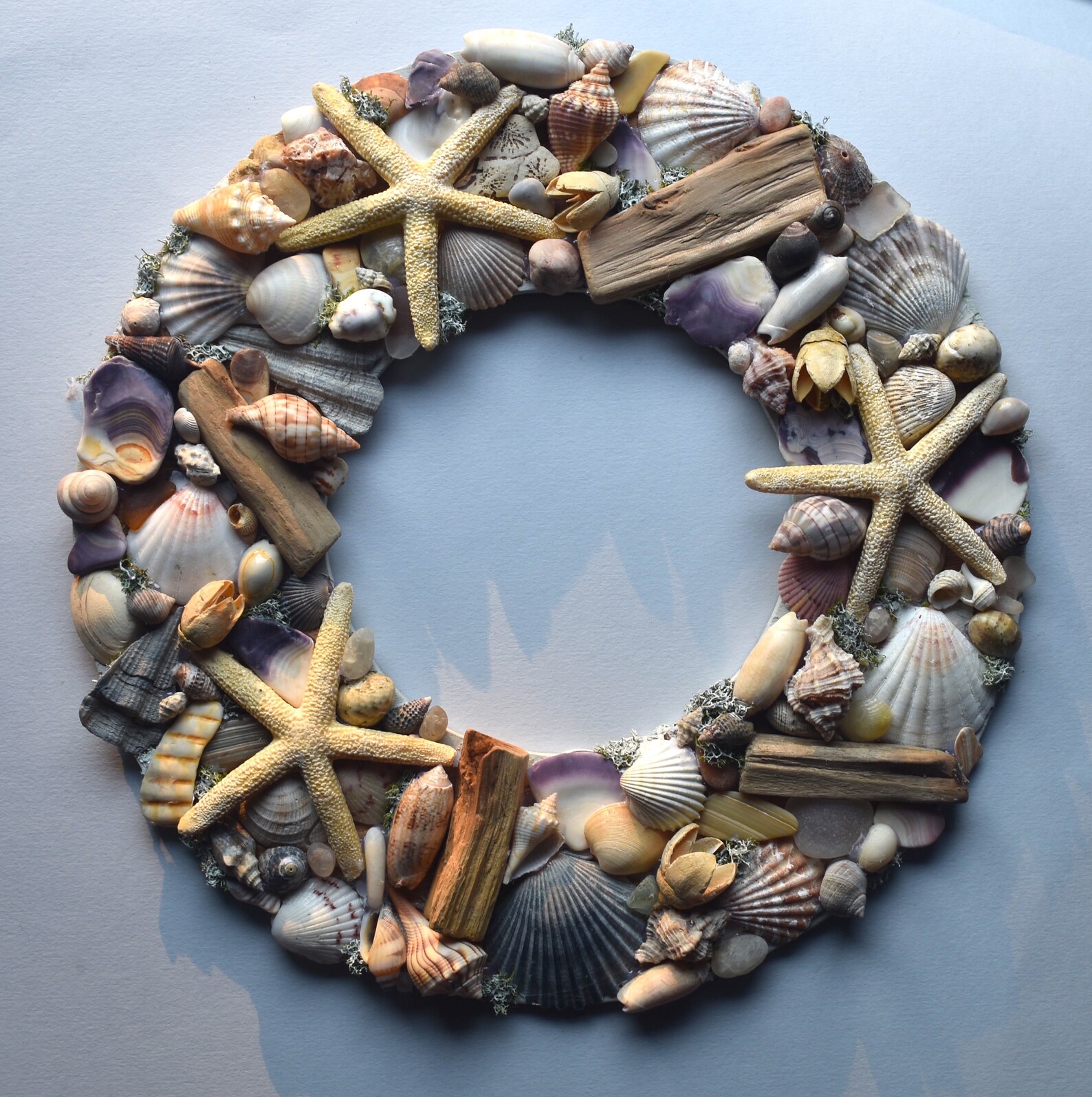 Rustic Shell Wreath Seashell Decor Driftwood Wreath | Etsy