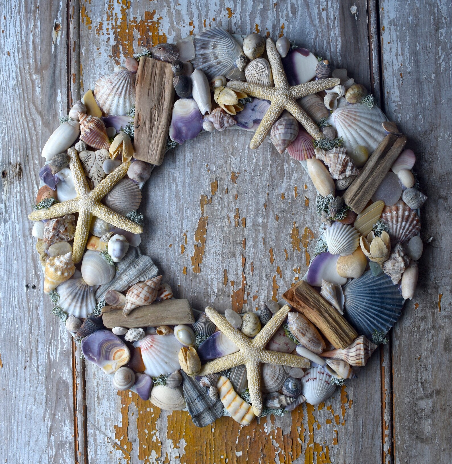 Rustic Shell Wreath Seashell Decor Driftwood Wreath | Etsy