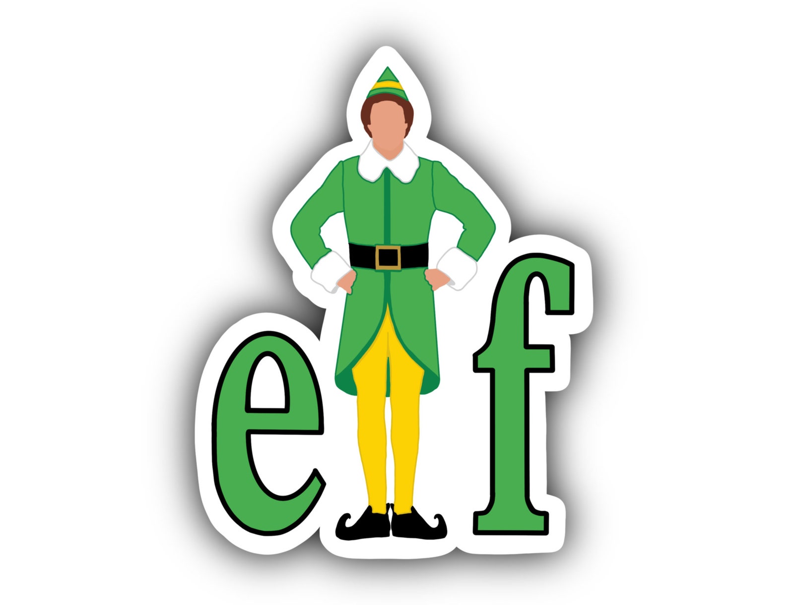 Elf Magnet Sticker Buddy the Elf Magnet Sticker | Etsy