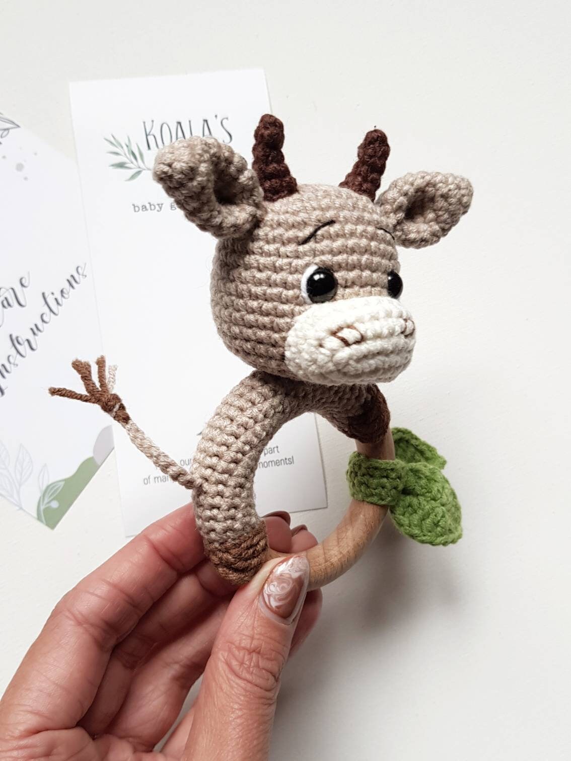 Personalized Gift Bull and Cow Crochet Cotton Rattle as the | Etsy