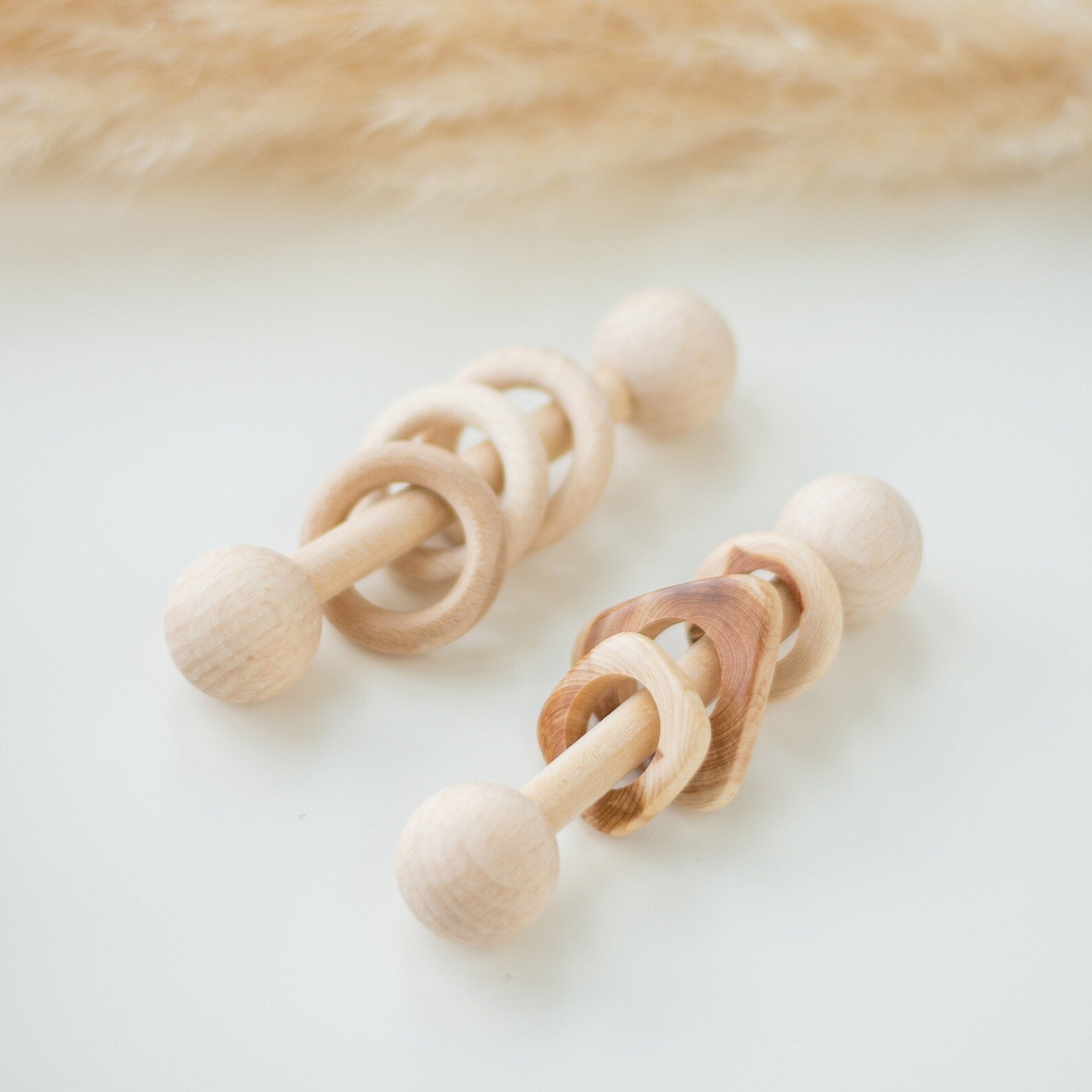 Monressory educational baby wooden rattle Handmade wooden | Etsy