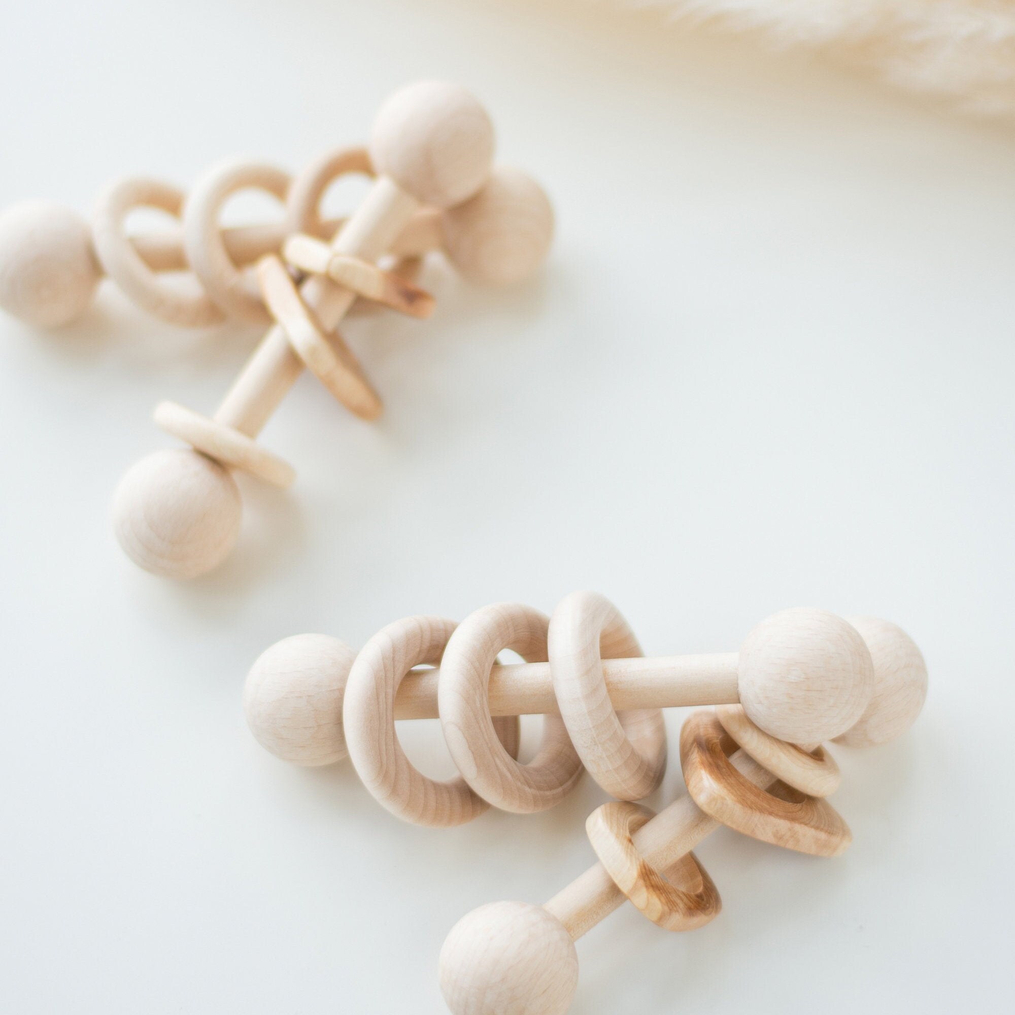 Monressory educational baby wooden rattle Handmade wooden | Etsy