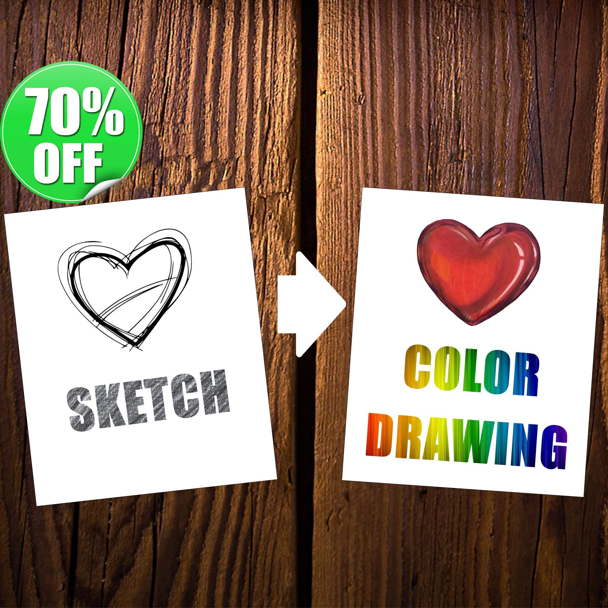 COLOR DRAWING (addition to Sketch) - Etsy