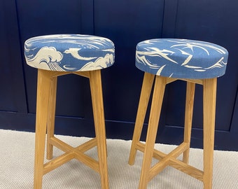Half Moon Adjustable Breakfast Bar Stool - White - Etsy UK