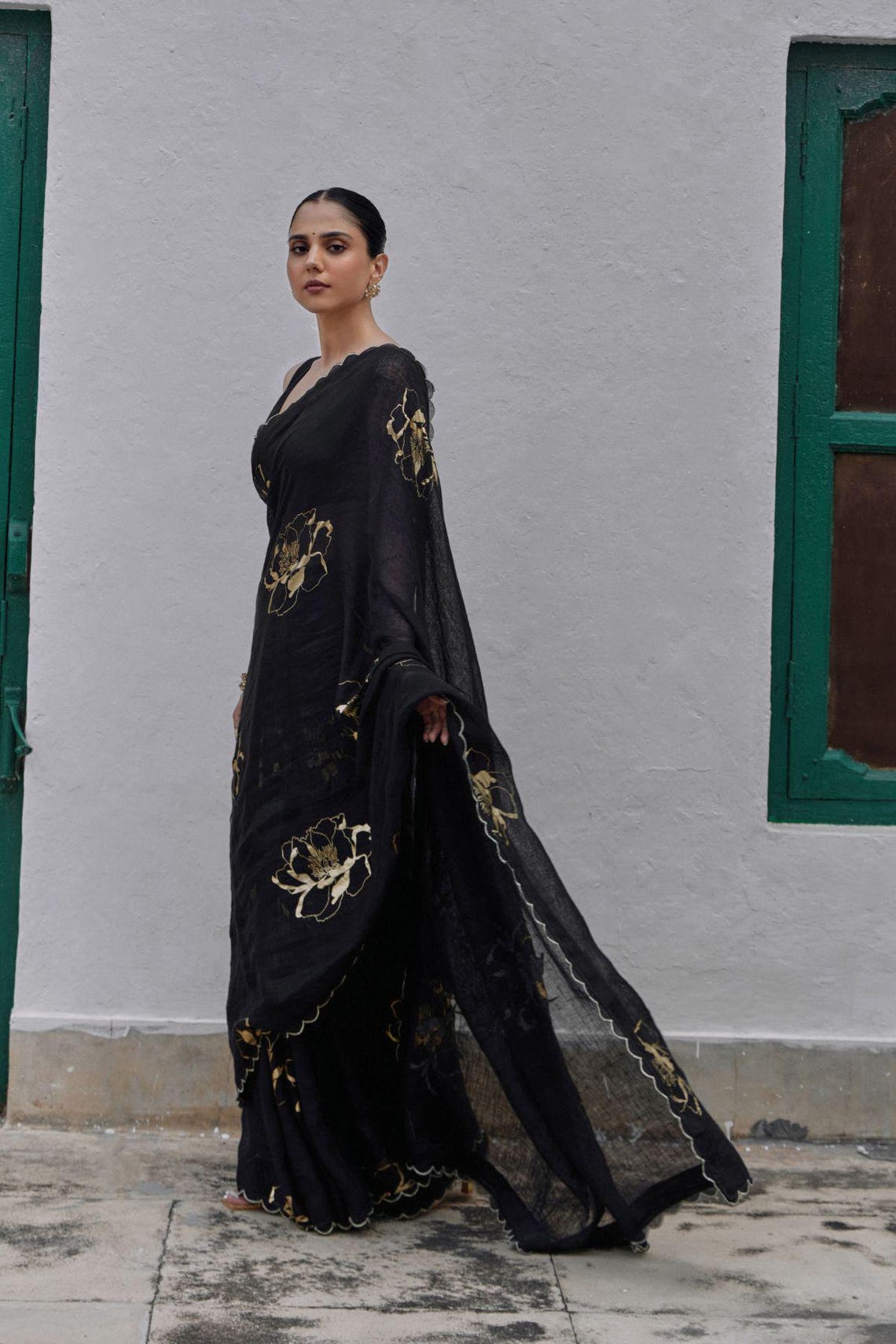 The Mehka Saree - 100% Linen Saree - Etsy