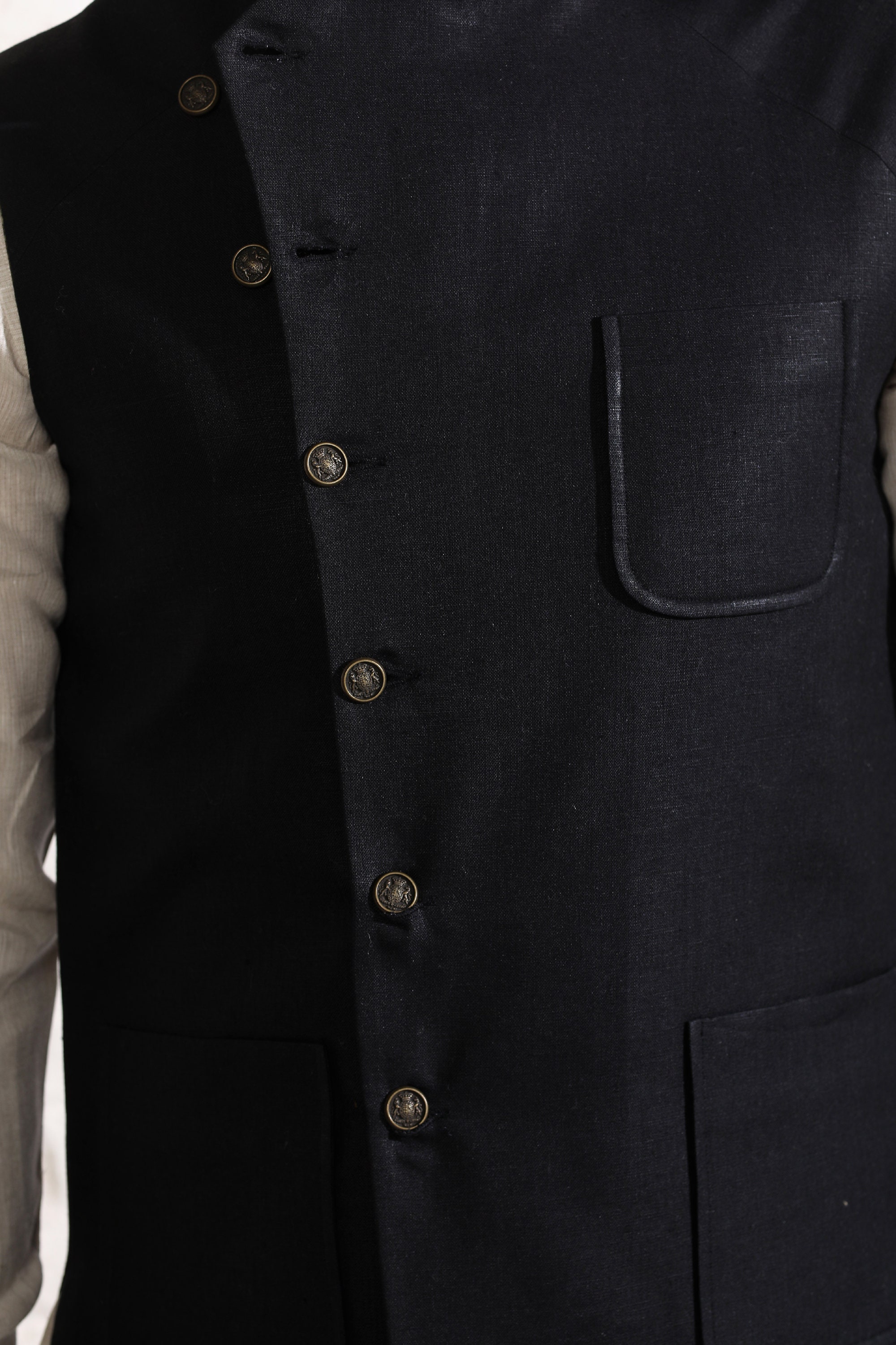 The Twist Linen Nehru Jacket - Etsy
