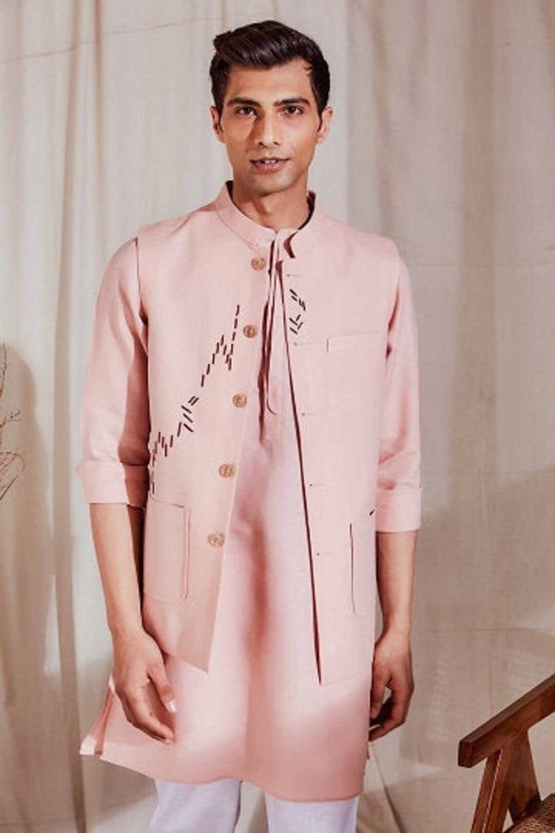 The Amber Linen Nehru Jacket Pure Linen Nehru Jacket - Etsy