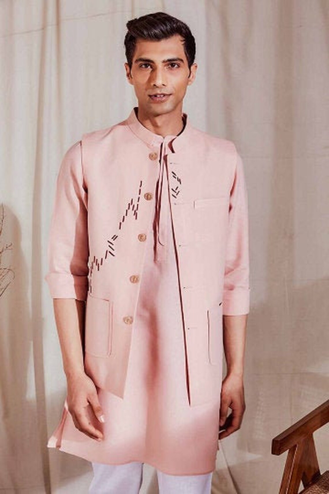 The Amber Linen Nehru Jacket Pure Linen Nehru Jacket | Etsy