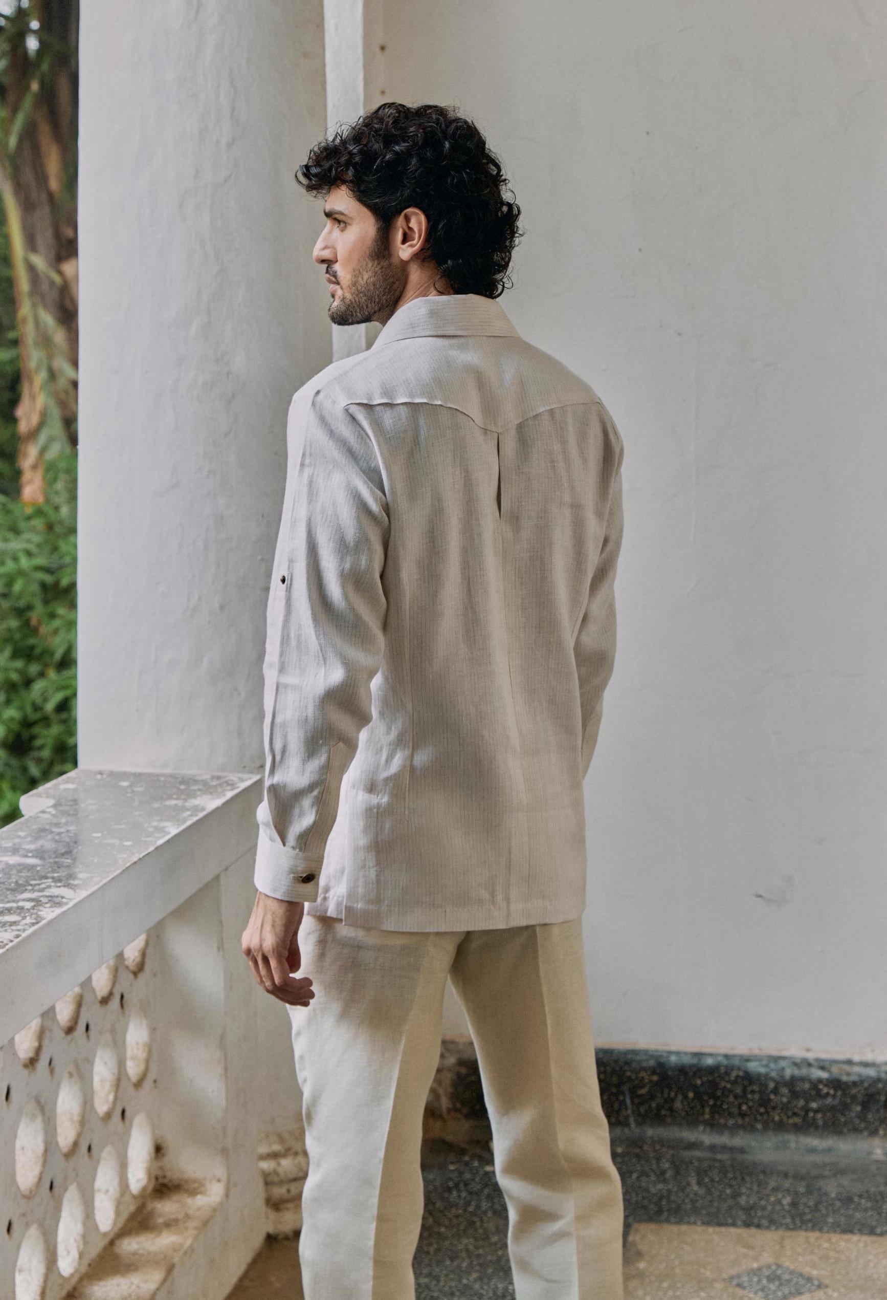 The Leander Safari - 100% Linen Safari for Men - Etsy
