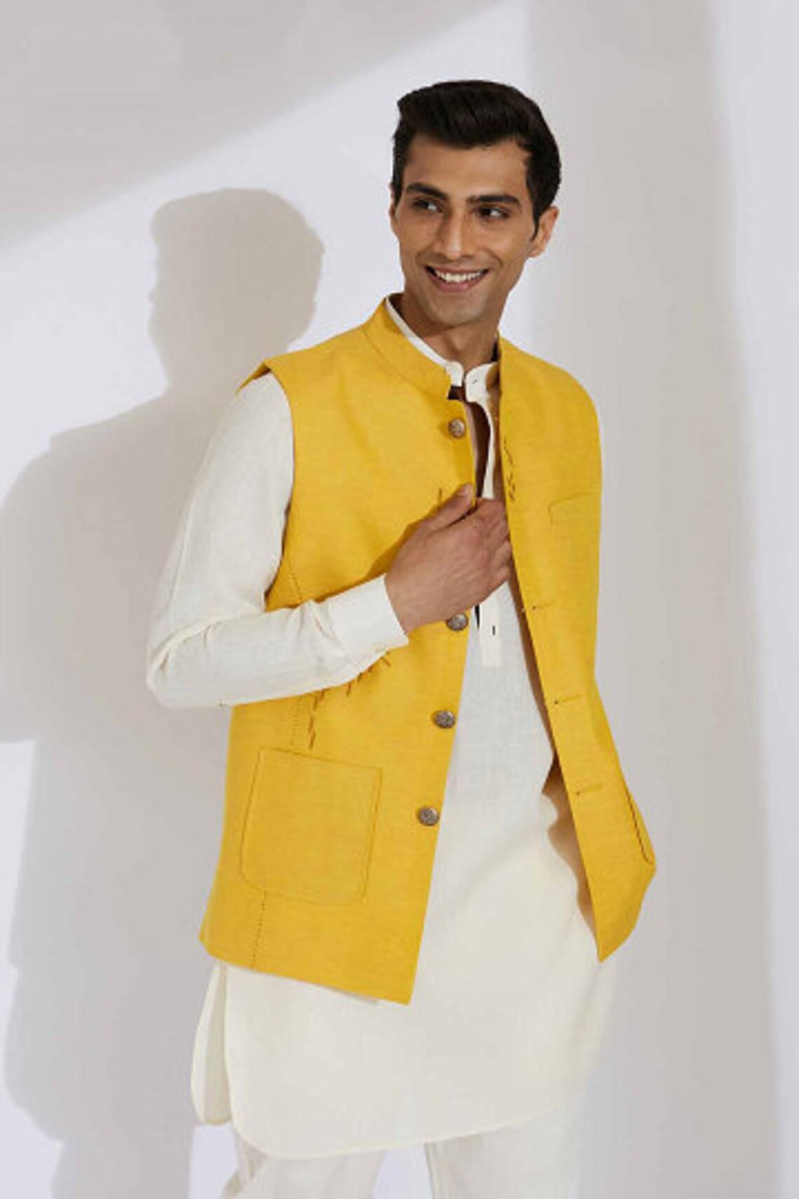 The Amber Linen Nehru Jacket Pure Linen Nehru Jacket | Etsy