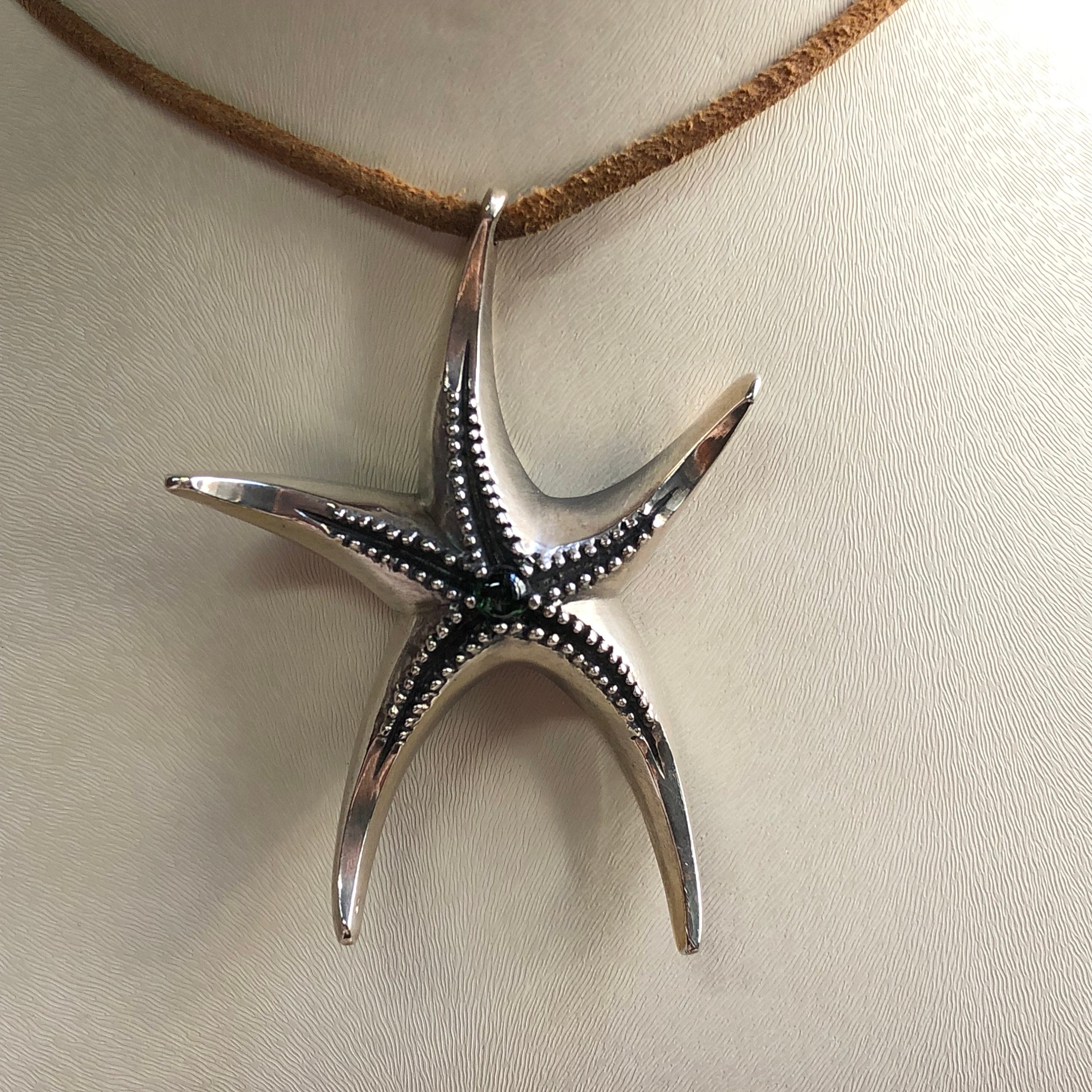 Silver Starfish Pendant | Etsy