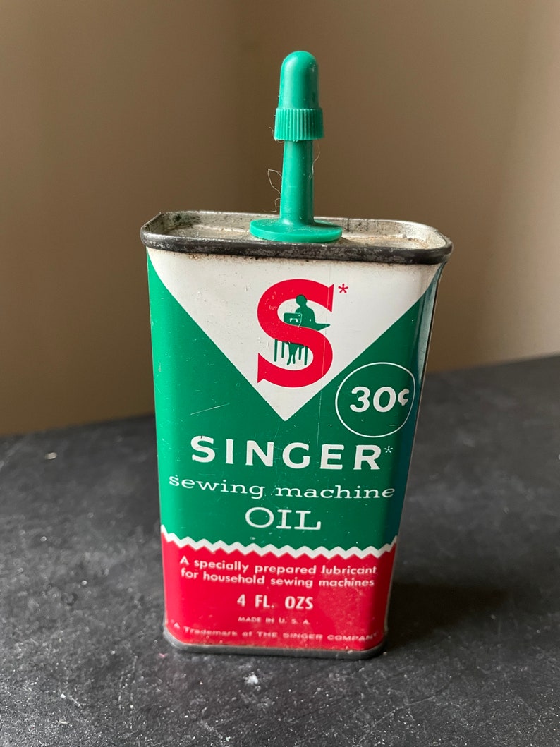 Midcentury Singer Sewing Machine Oil 30 Cent Can - Etsy