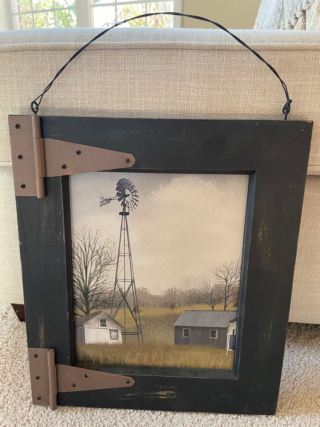 Vintage Rustic Prairie Life Hinges Frame Art Print Unsigned - Etsy