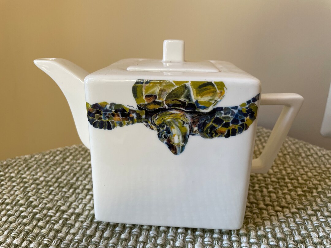 Kim Rody Sea Turtle Teapot Natural Marine-life Kitchen - Etsy