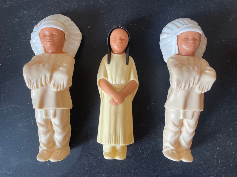 Set of 3 Native American St. Labre Indian School Figurines Chiefs and ...