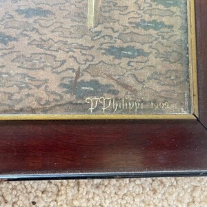 Framed Vintage Art Peter Phillipi “the Gossips” Painting Print Signed ...