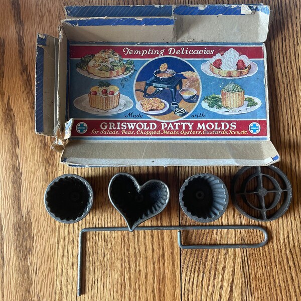Griswold Cast Iron Patty Molds - Etsy
