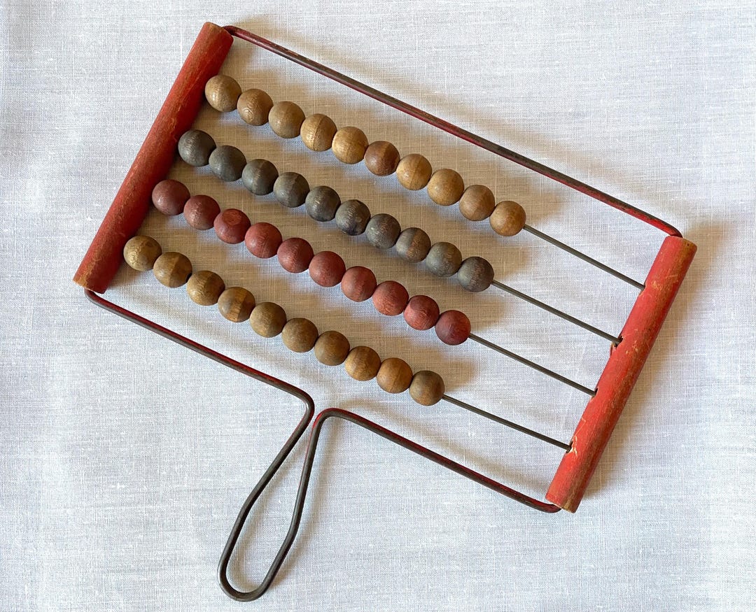 Handheld Child’s Abacus With Wooden Beads Early-mid 1900s - Etsy