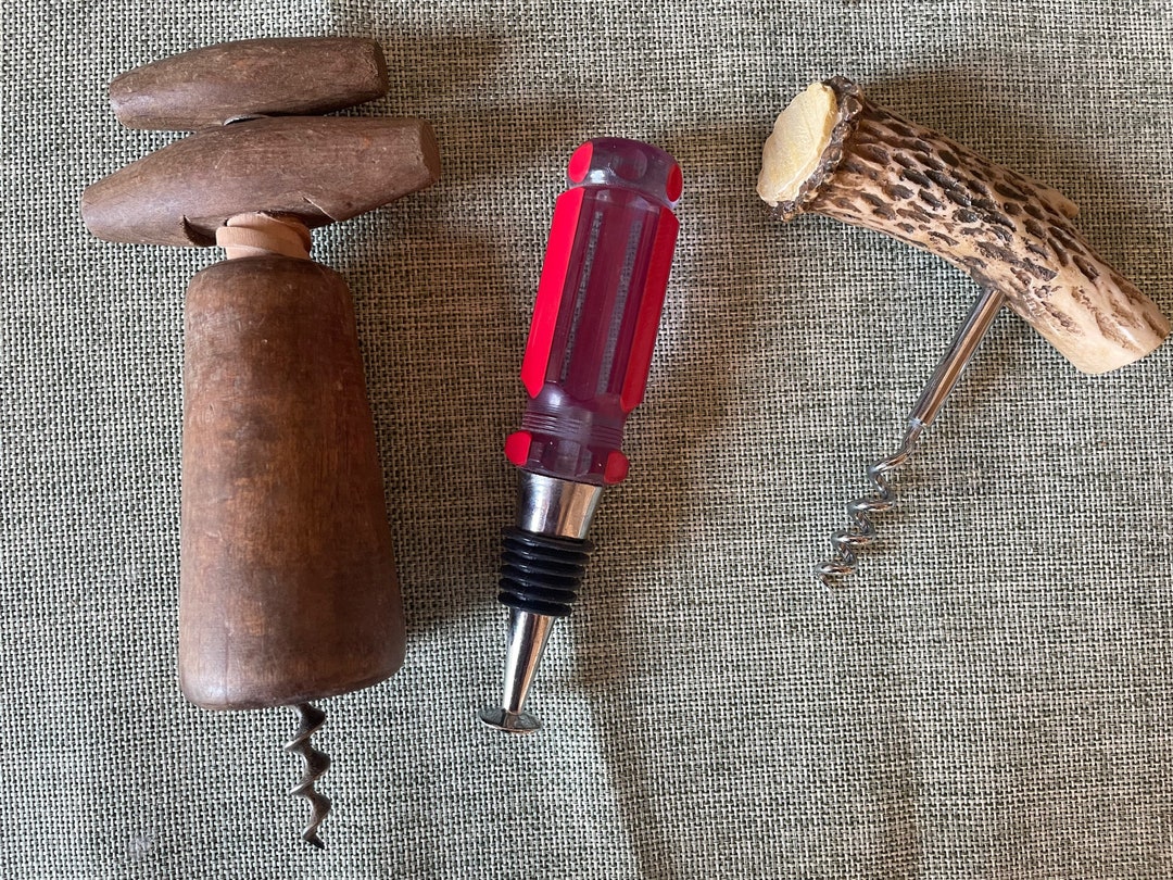 Corkscrews Bottle Openers Double Twist French Waiter Screwdriver Stag Antler - Etsy