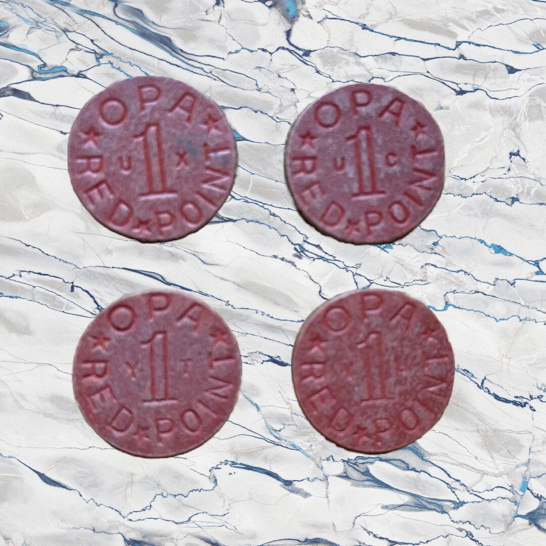 OPA Red Point Ration Tokens WWII (lot of 4) - Etsy