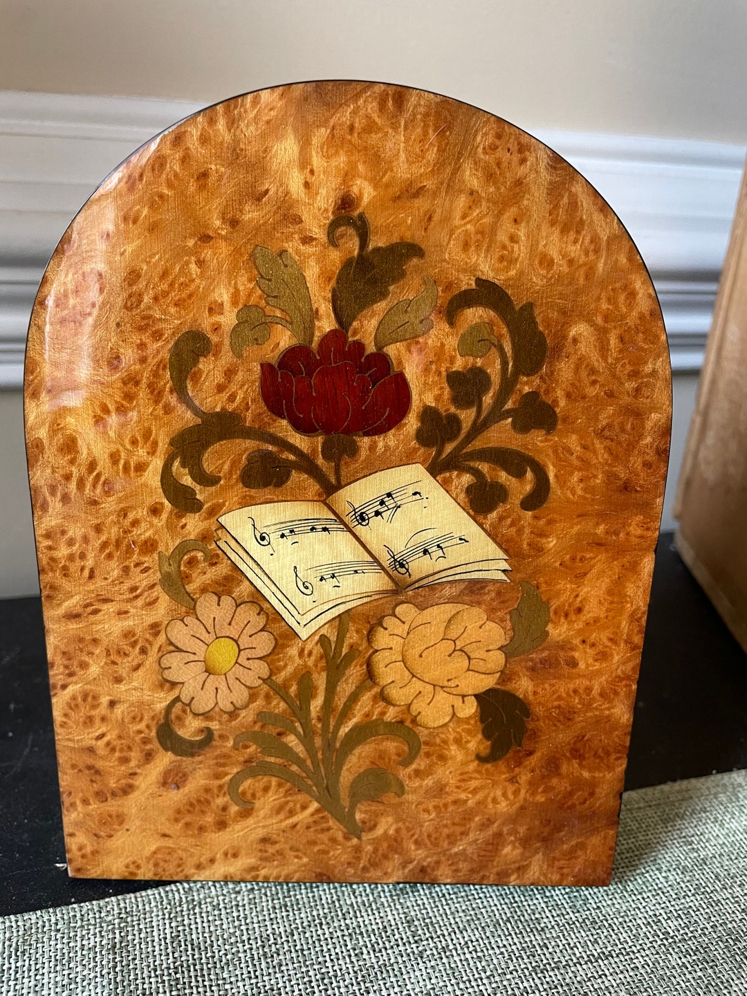 Sorrento Inlaid Wood Stand Alone Music Art - Etsy