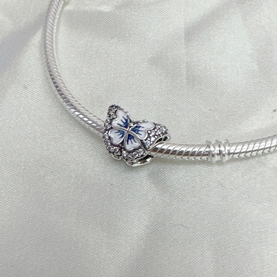 Blue Butterfly Sparkling Charm, Charms for Bracelet, Girl Dangle Charm ...