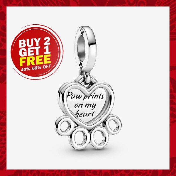 Paw Print Charm - Etsy