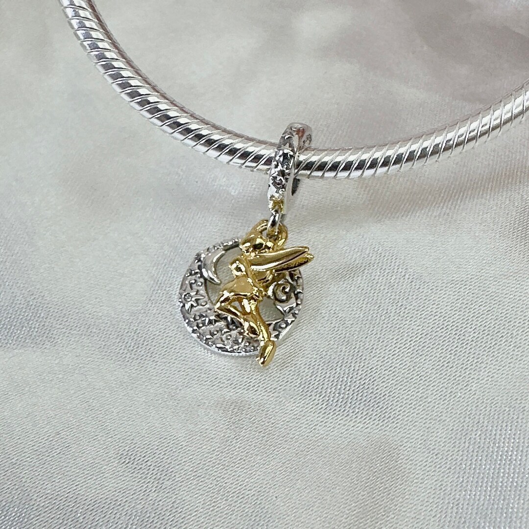 Two-tone Disney Tinker Bell Celestial Night Dangle Charm, Charms for ...