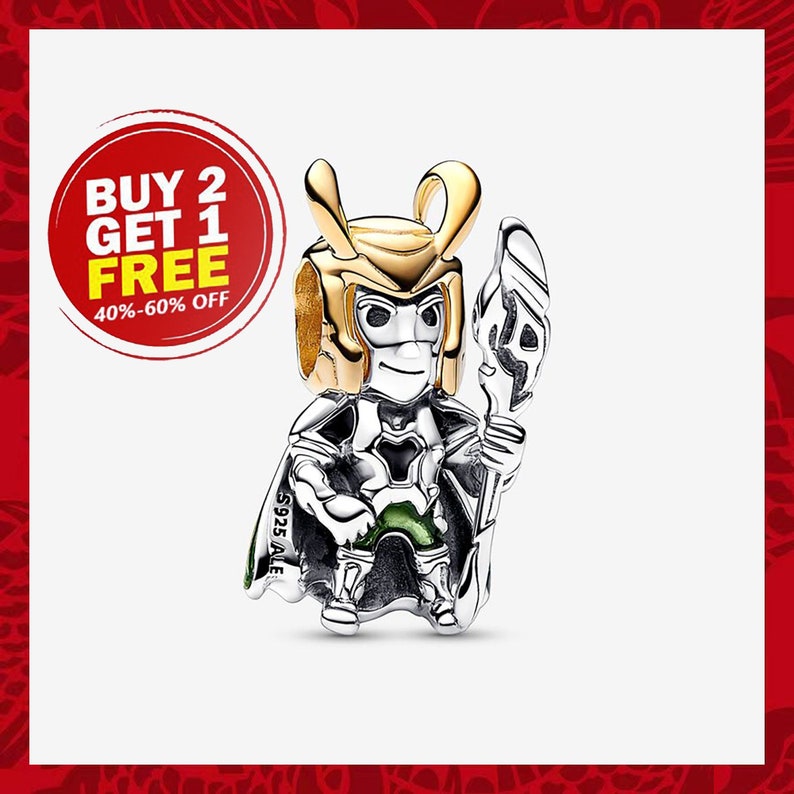 Marvel Loki Charm, Charms for Bracelet, Girl Dangle Charm, Patronus ...