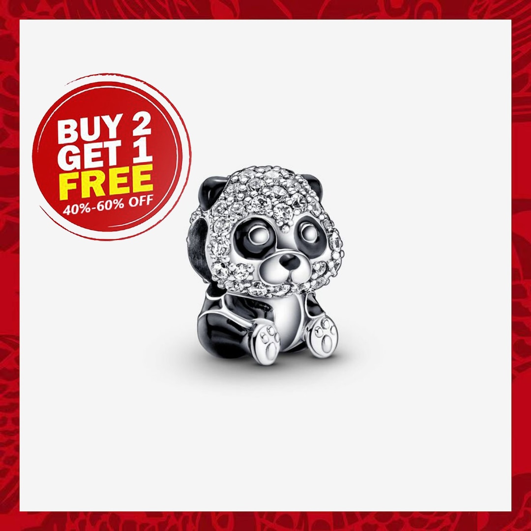 Sparkling Cute Panda Charm, Charms for Bracelet, Girl Dangle Charm ...