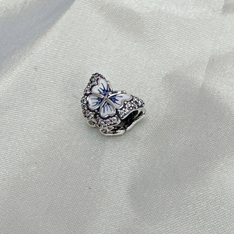 Blue Butterfly Sparkling Charm, Charms for Bracelet, Girl Dangle Charm ...