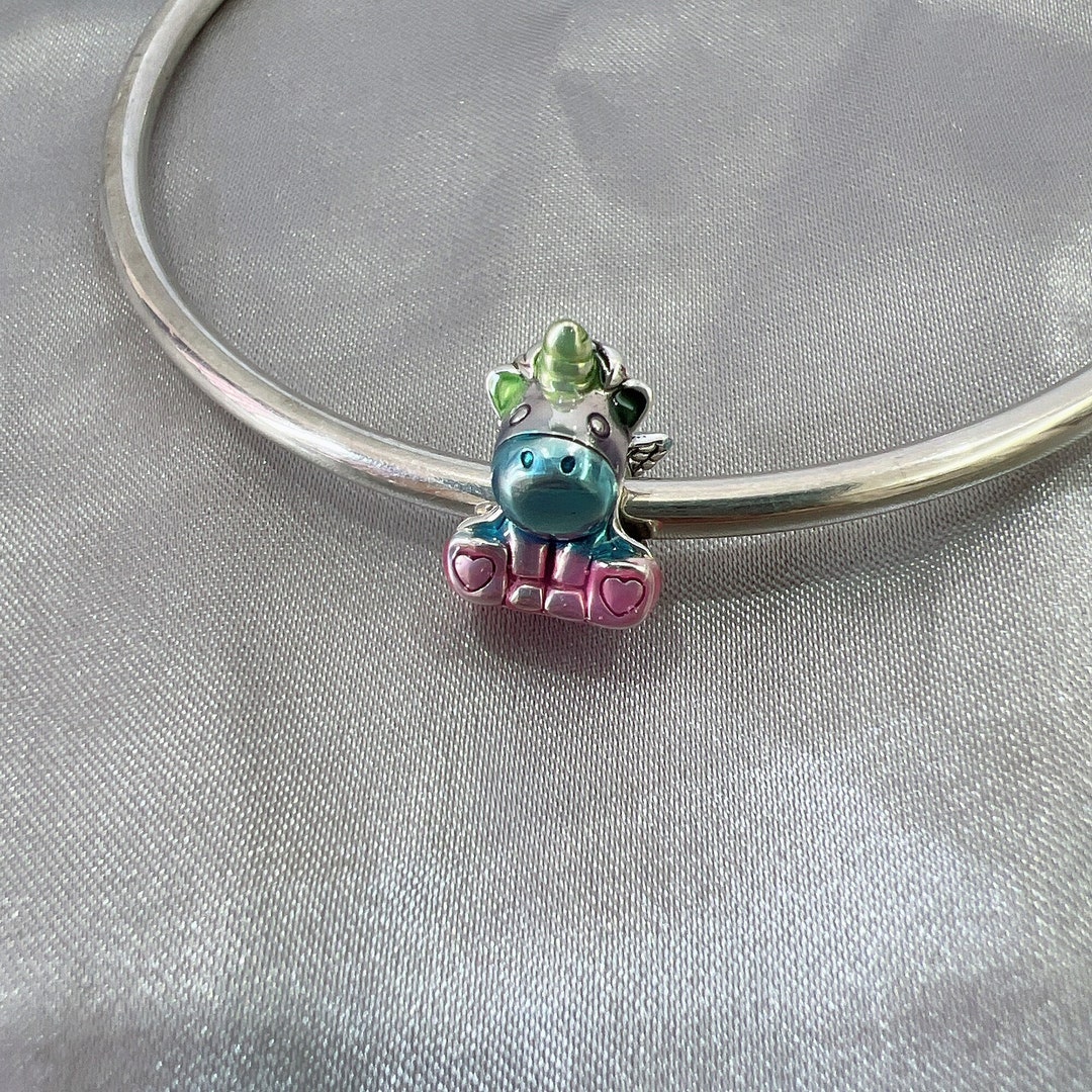 Colorful Rainbow Unicorn Bruno Charm, Charms for Bracelet, Girl Dangle ...