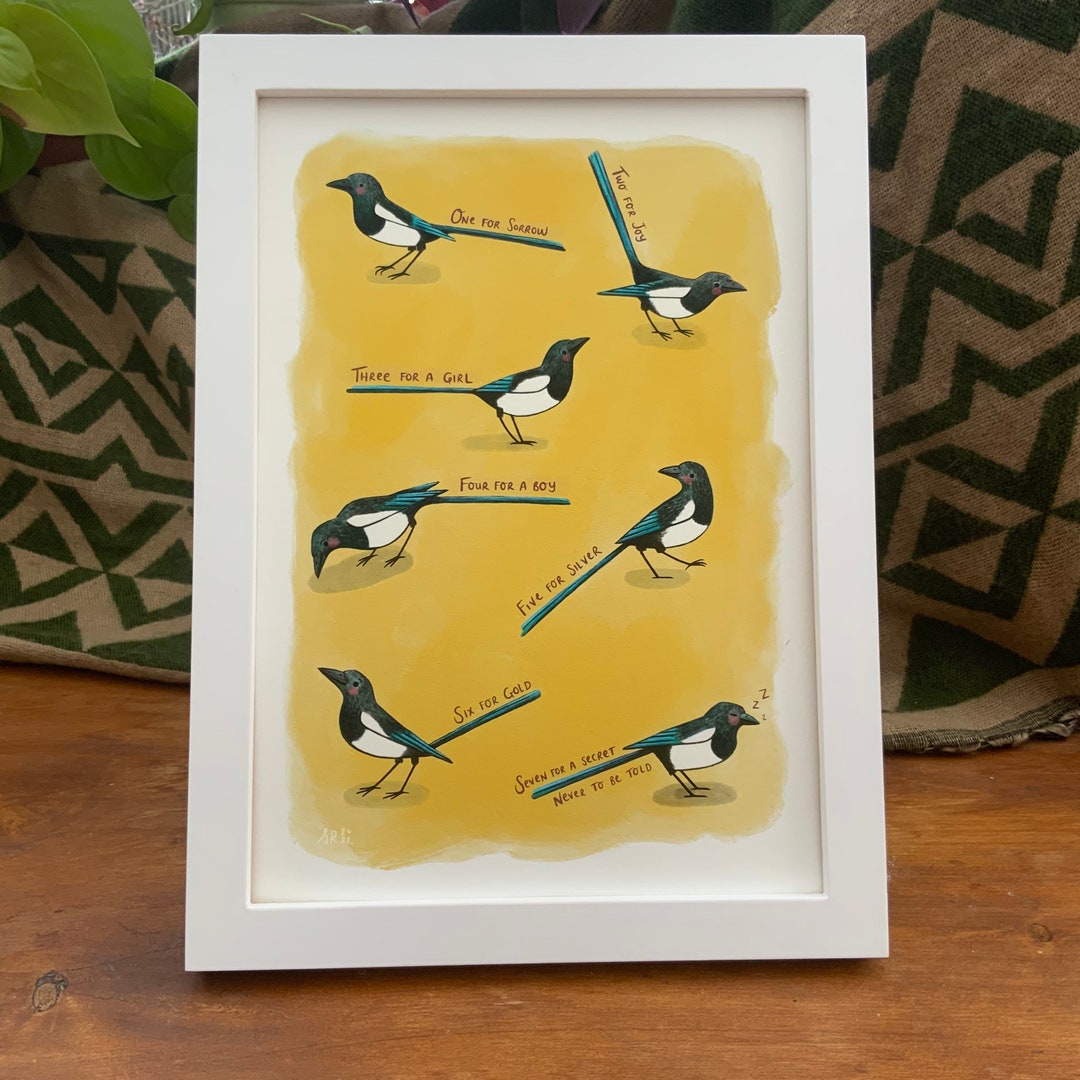 Lucky Magpies A4 Print - Etsy
