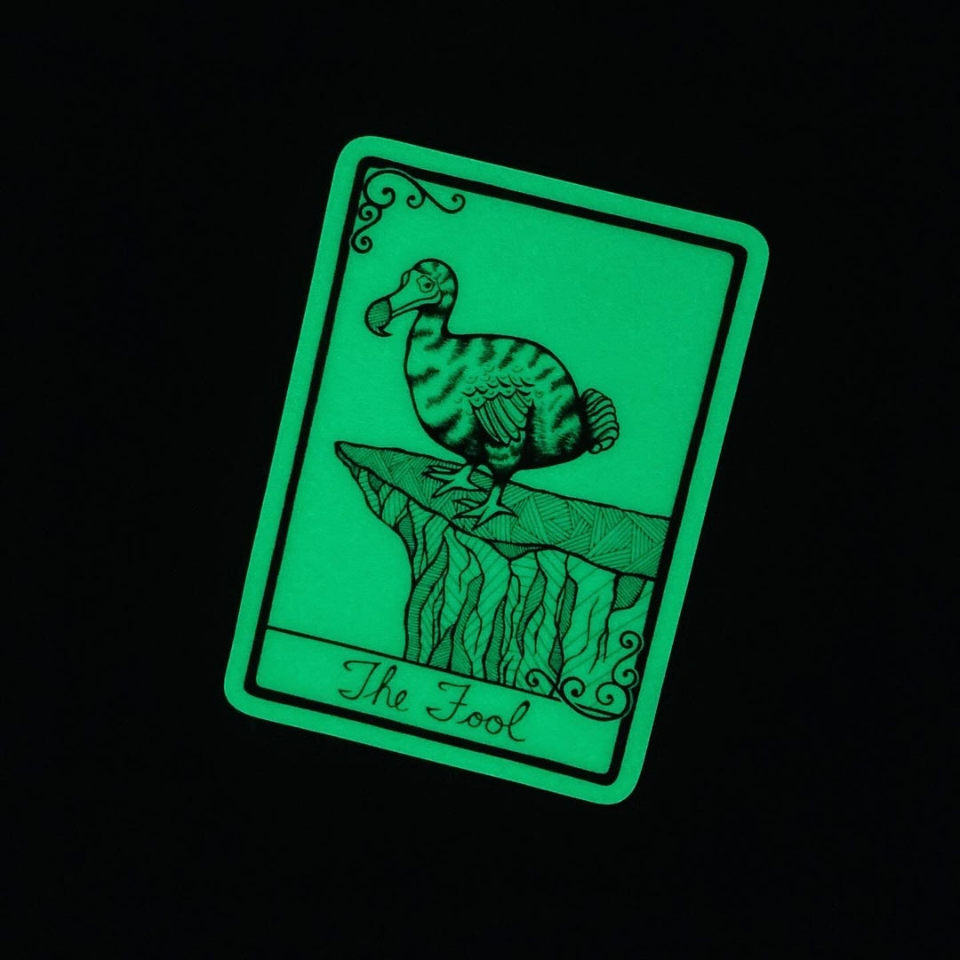Glow-in-the-dark Tarot Card the Fool Dodo Bird Sticker - Etsy