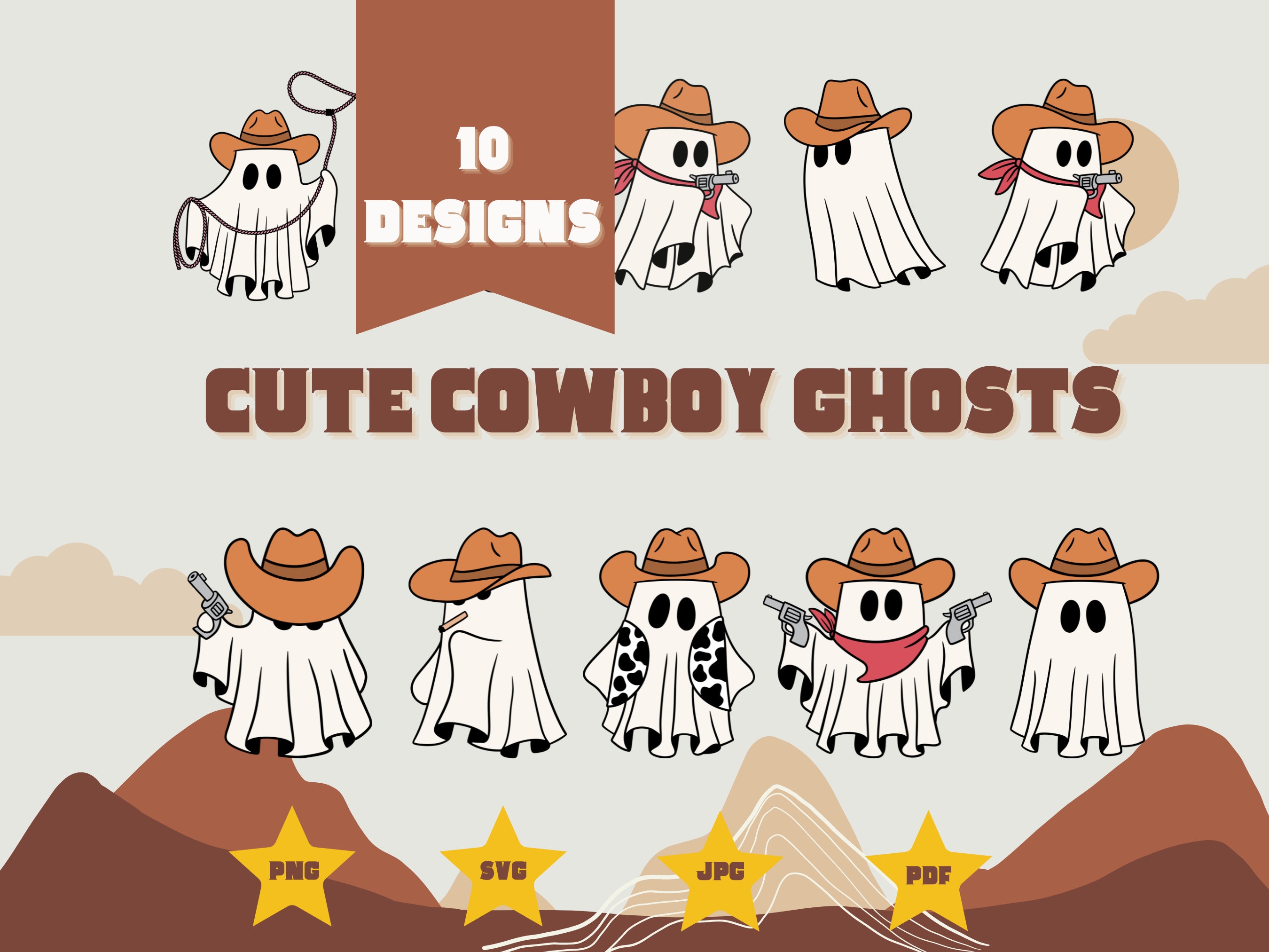 Halloween Ghost Png Cowboy Ghost Svg Digital Art Little Ghost Halloween ...